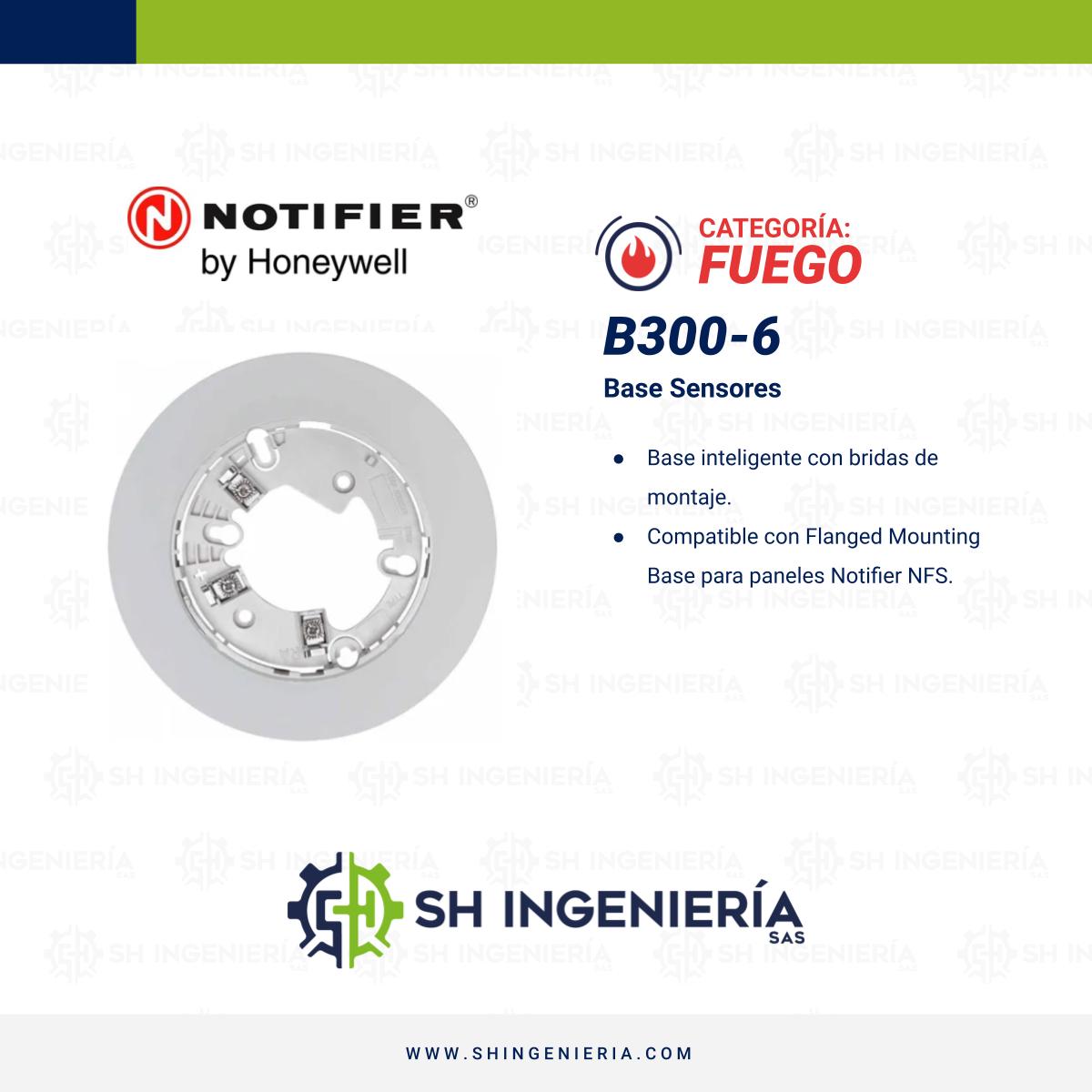B300-6 Base estándar de 6 Notifier - SH Ingeniería