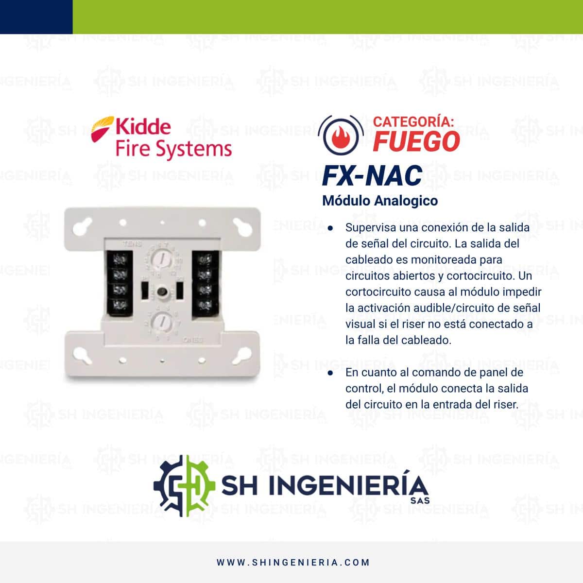 FX-NAC Módulo analógico NAC Edwards-Kidde - SH Ingeniería