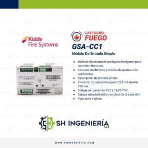 SH Ingeniería - GSA-CC1 Módulo de entrada simple Edwards-kidde