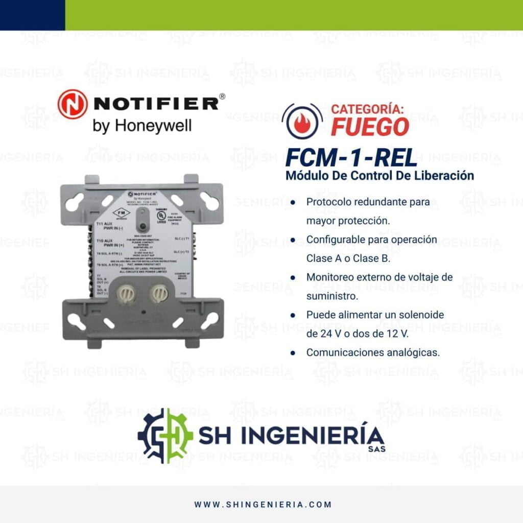 SH Ingeniería | FCM-1-REL Módulo: Control de liberación | Notifier