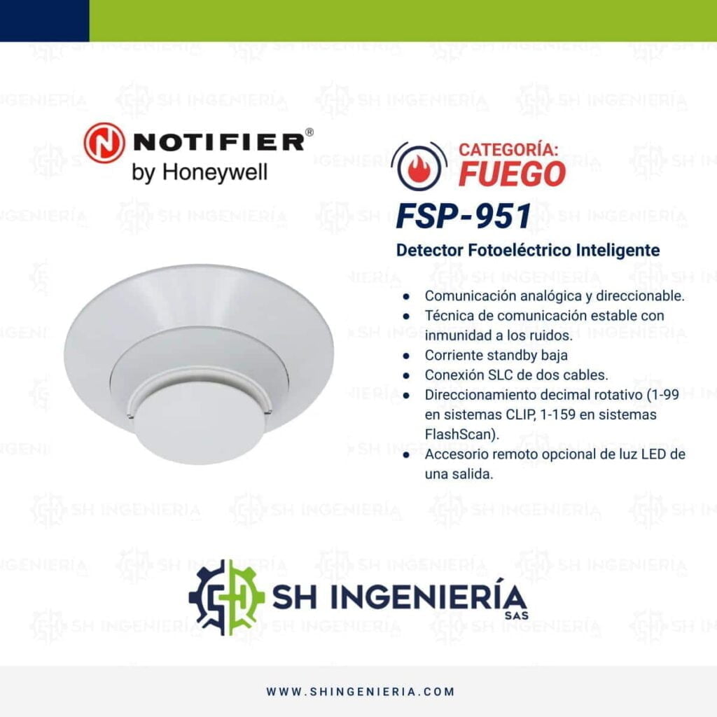 SH Ingeniería | FSP-951 Detector de humo: Fotoeléctrico - Direccionable ...