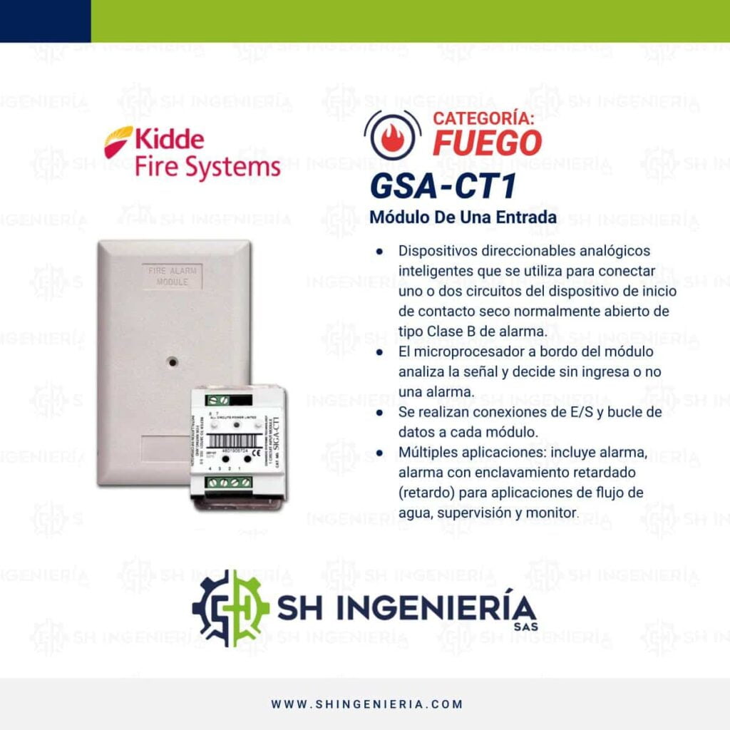 SH Ingeniería | GSA-CT1 Módulo: Una entrada | Edwards Kidde